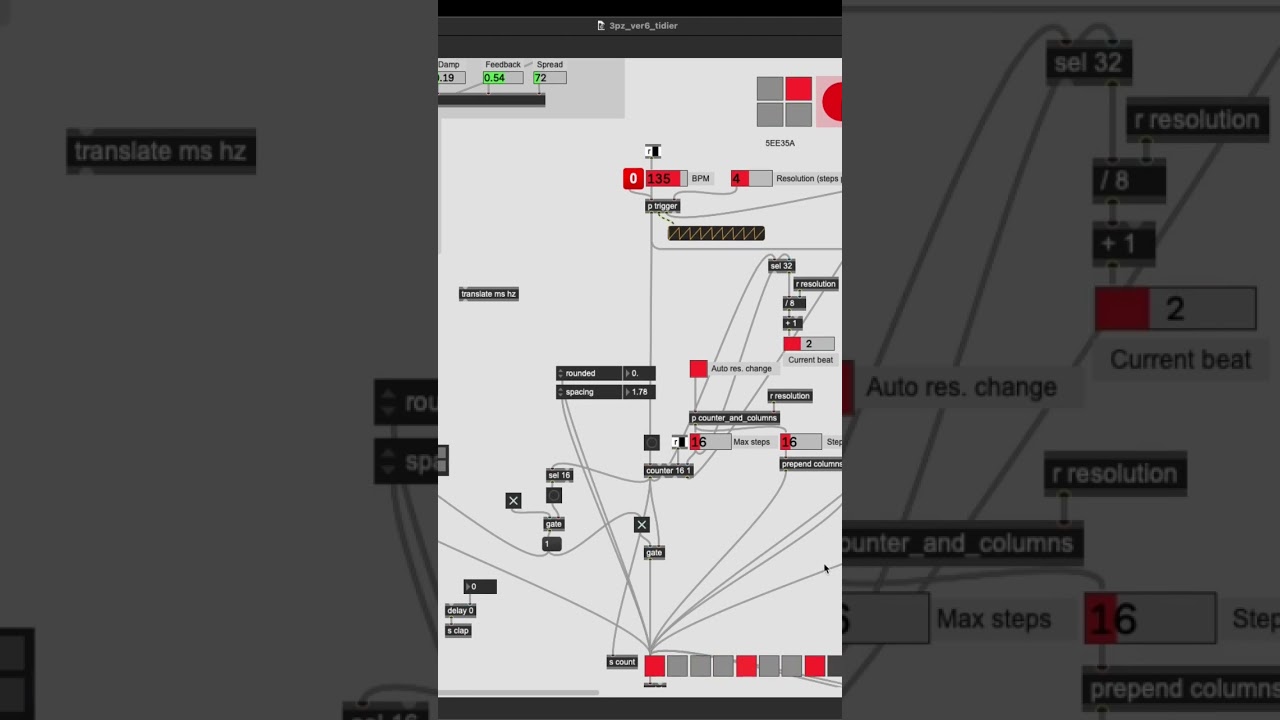 Delays and % sequencing #maxmsp
