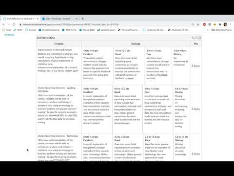 Overview of Self Reflection Paper