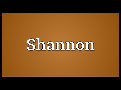 Shannon Meaning
