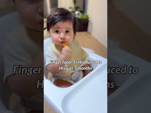 Finger food options for 7 months old baby! #babyfood #fingerfood #babyfoodideas #blw #7monthsoldbaby