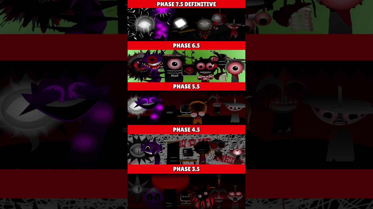 Incredibox Sprunki Phase 7.5 Definitive VS Phase 6.5 VS Phase 5.5 VS Phase 4.5 *MIX HORROR VERSION*
