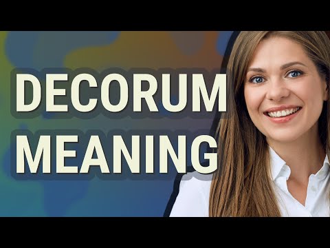 Decorum | meaning of Decorum