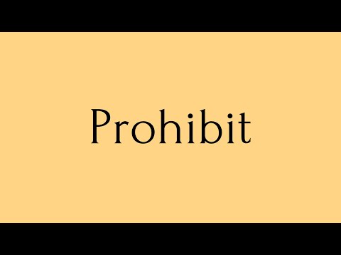 Prohibit | Prohibit Meaning | Pronunciation of Prohibit | Prohibit – English Word of the Day