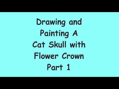 Drawing A Cat Skull Part 1 #mixedmediaarttutorials #kellydonovan #knittingandthings #plaidcrafts