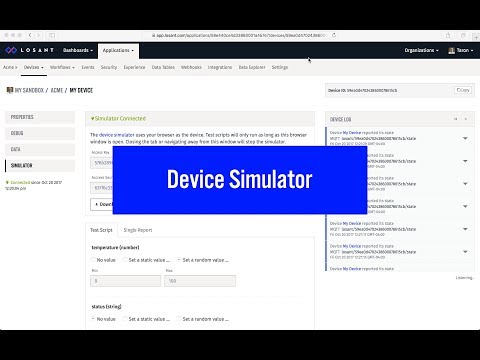 Losant Device Simulator Introduction