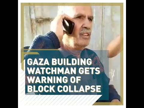 Gaza building watchman gets warning of block’s collapse
