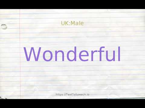 How to pronounce wonderful