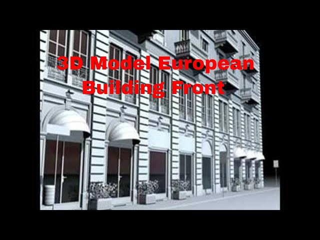 European building front 3D Model - FlatPyramid