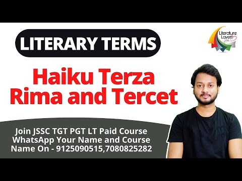 Haiku Terza Rima and Tercet