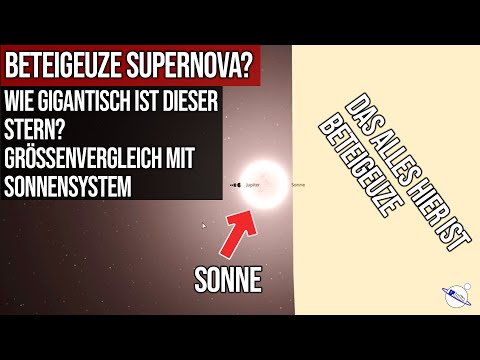 Betelgeuse Supernova? - How gigantic is this star? - Comparison with the solar system