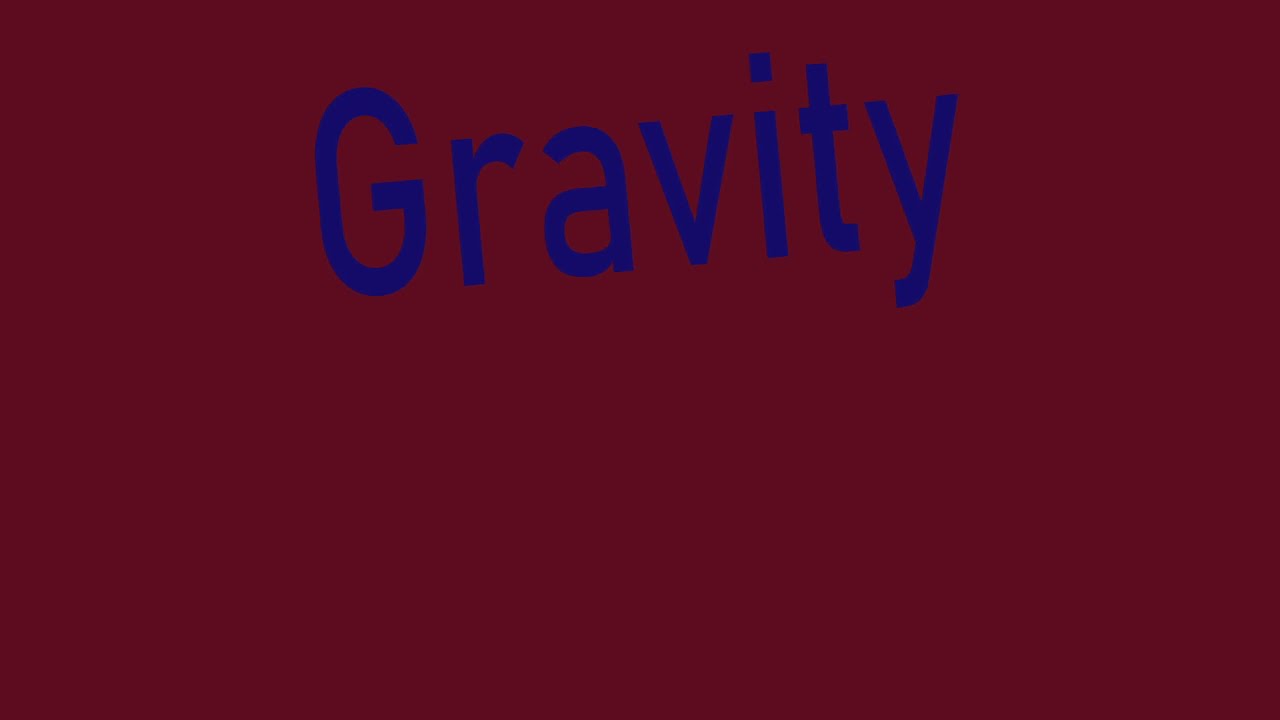 Gravity Typography (coloured)