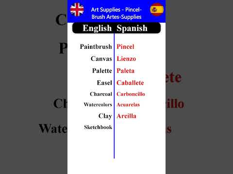 🖌️🎨🖌️ Spanish for Beginners Art Supplies - Pincel-Brush Artes-Supplies 🖌️🎨🖌️