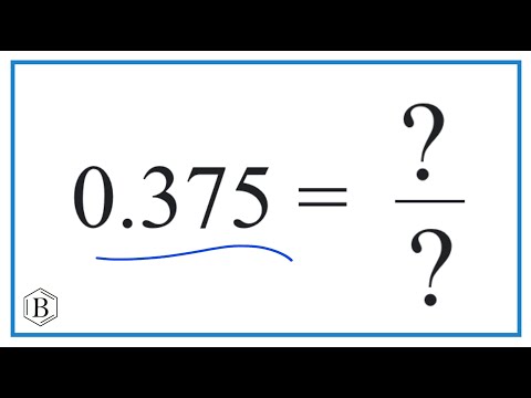 Write 0.375 in Fraction Form (simplified)