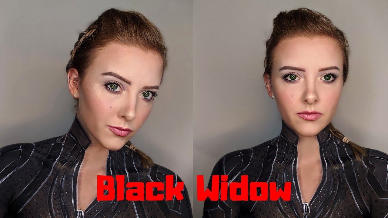Black Widow Cosplay Makeup/Bodypaint Tutorial
