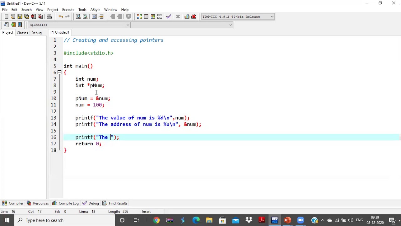 Create, Initialize, Assign and Access Pointers