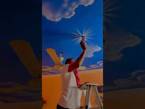 Sky 🌌 Blue Ceiling painting design #shorts #trending #art