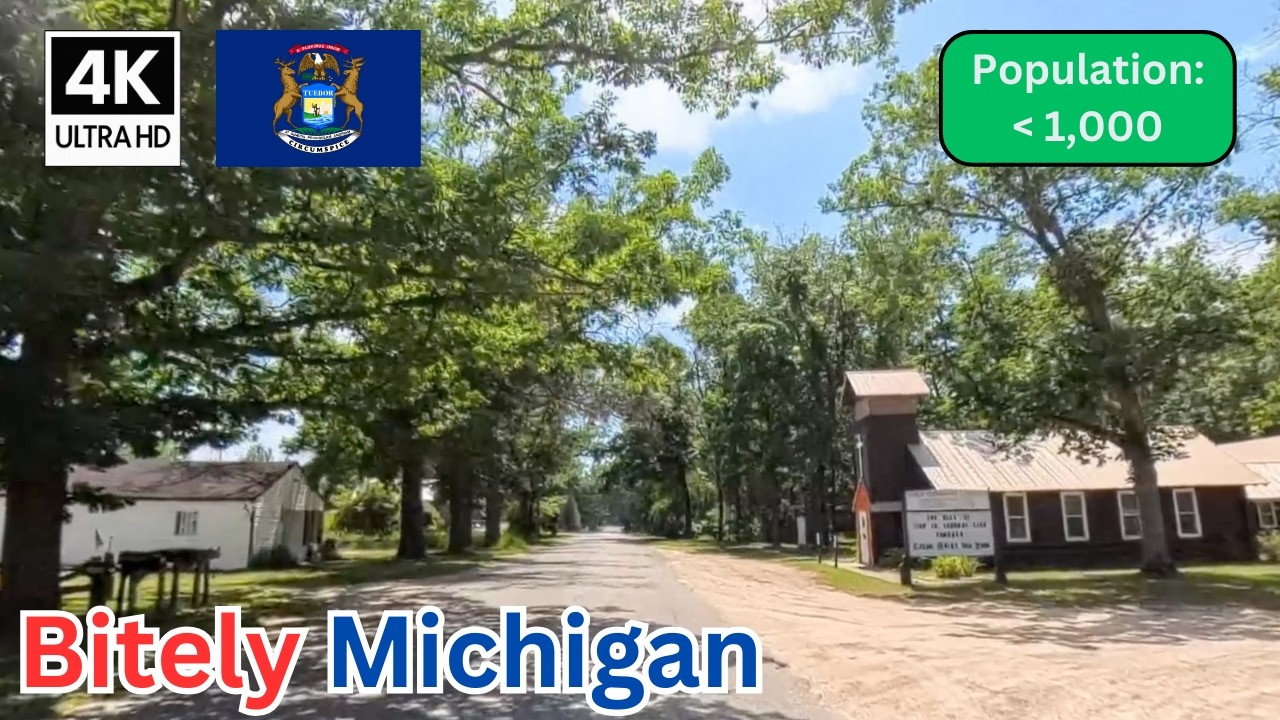 Driving Through Bitely, Michigan 🇺🇸 | Summer Scenic Drive in Northern Michigan
