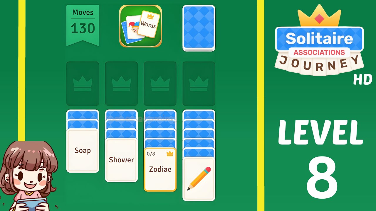 Solitaire Associations Level 8 Solution Walkthrough