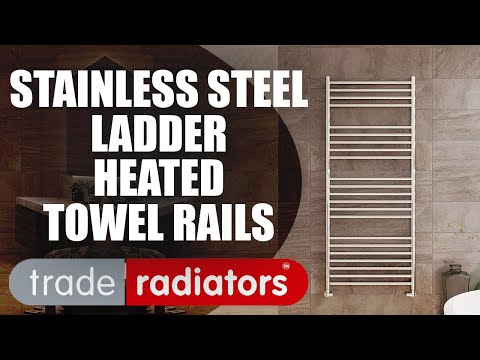 Stainless Steel Ladder Heated Towel Rails | Trade Radiators