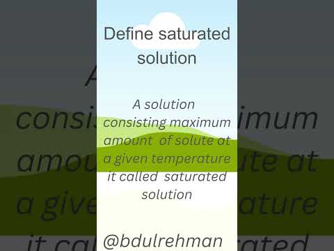 Define saturated solution | what is the saturated solution|#shorts#ytshorts#youtubeshorts