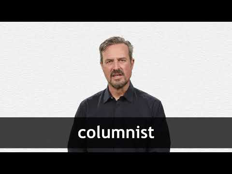 COLUMNIST definition and meaning | Collins English Dictionary