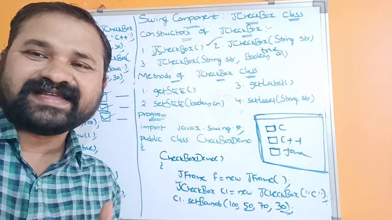 JCheckBox Class || Swing Components || Swing Controls || Java Programming