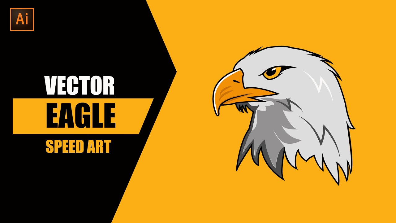 How To Make logo Mascot Eagle Adobe illustrator