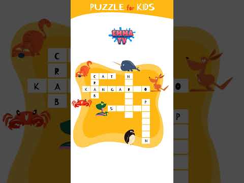 Crossword with different words for kids