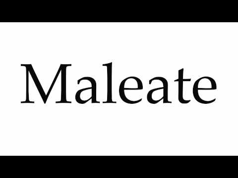 How to Pronounce Maleate