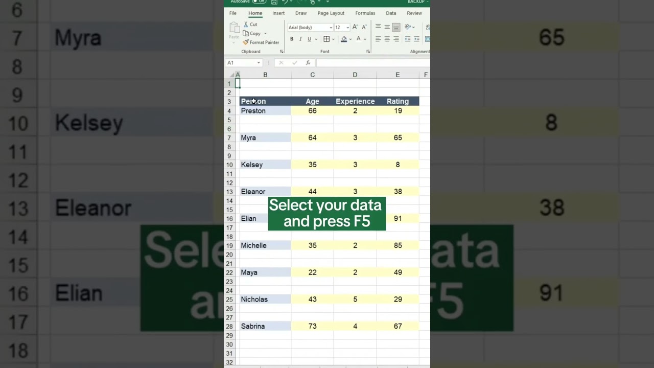 Remove empty lines in a flash in excel #excel #remove #empty #line #excelsheetcode