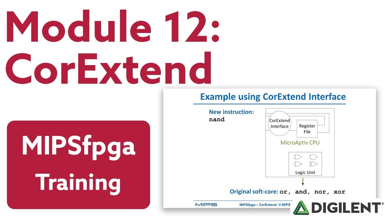 MIPSfpga - Module 12: CorExtend