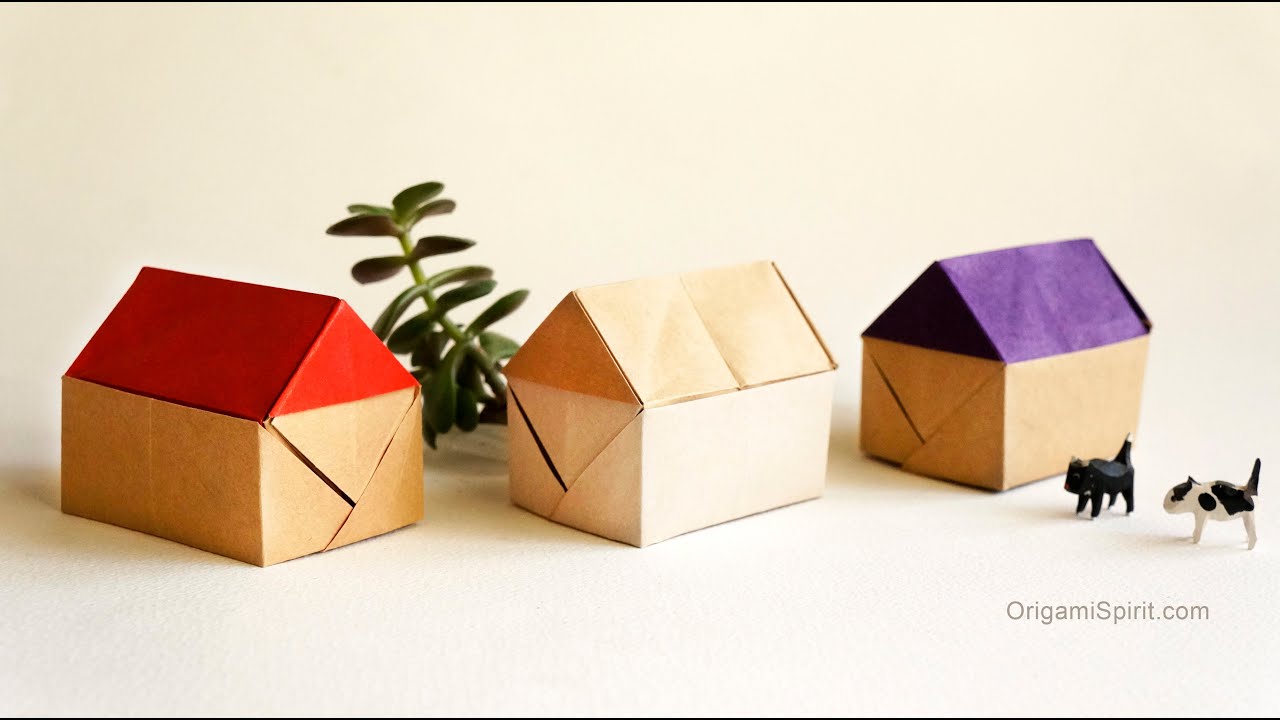 How to Make an Easy Origami House :: Casa en Origami