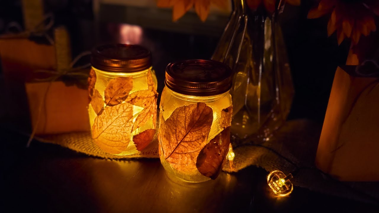 DIY Fall Lanterns: How to Make Stunning Mason Jar Lanterns with Real Leaves