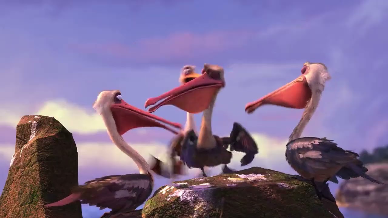 Mine mine seagulls vs crab scene (Finding Nemo 2003)