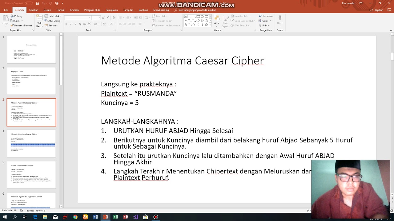 Pembahasan Kriptografi Klasik Metode Caesar Cipher