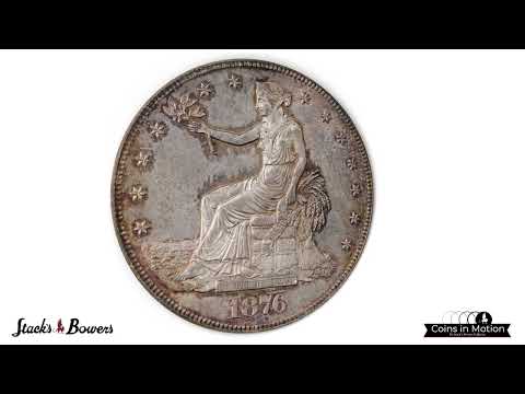 1876-CC Trade Dollar. Type I/I. Coxe-1, FS-801. Tall CC. Doubled Die Reverse. MS-62 (PCGS). CAC.