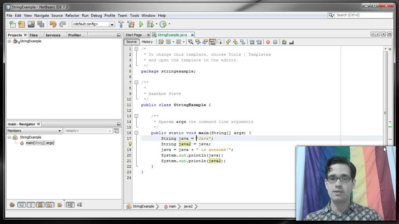 Java Text Editor 1: Strings