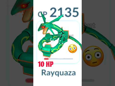 10 HP 😳 Rayquaza Grunt Badly in Pokemon Go #soparstart #shortsfeed #shorts #pokemon #pokemongo