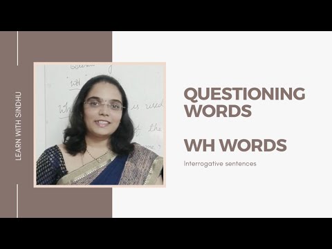 Questioning words | English grammar | WH words | Interrogative sentences explanation in Telugu