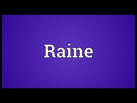 Raine Meaning