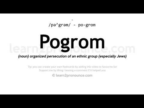 Pronunciation of Pogrom | Definition of Pogrom