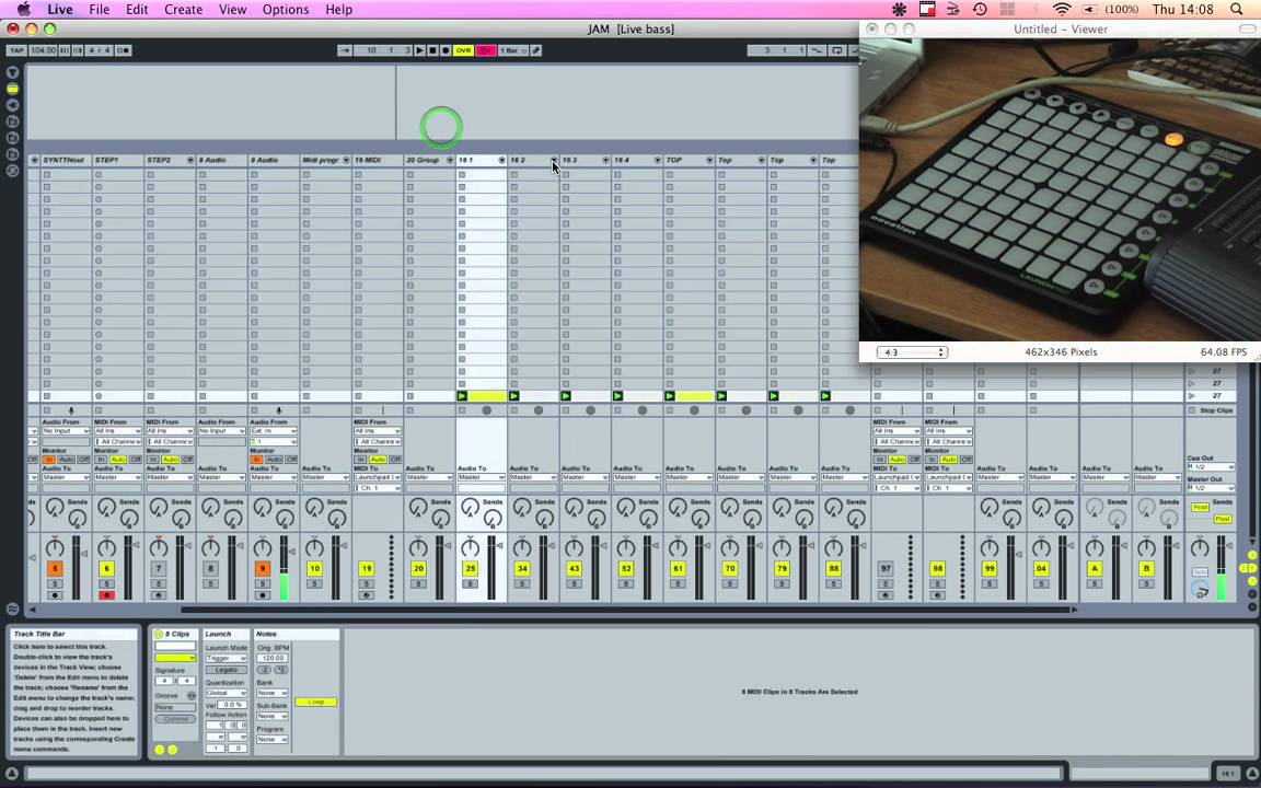 Ableton Live Launchpad Step Sequencer.
