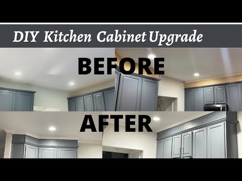 DIY KITCHEN CABINET UPGRADE + CROWN MOLDING | I let the "QUES" update my kitchen!