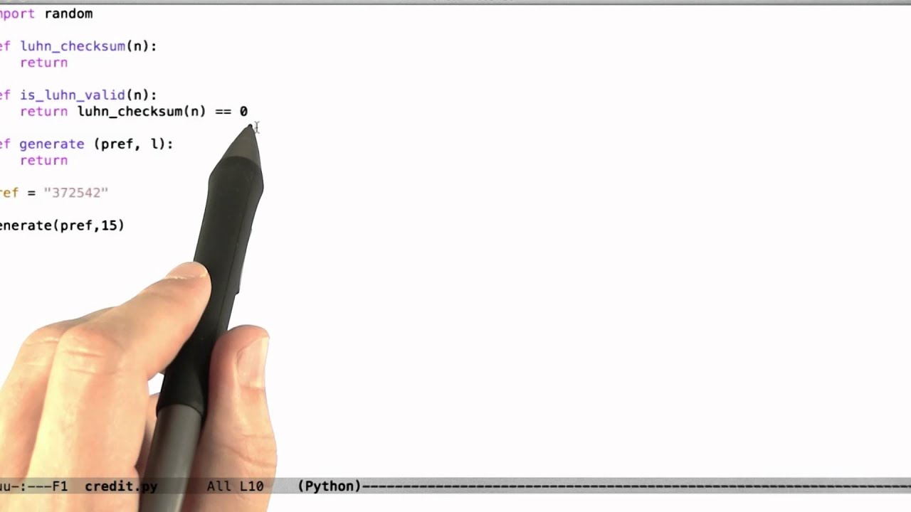 Luhns Algorithm Cont - Software Testing