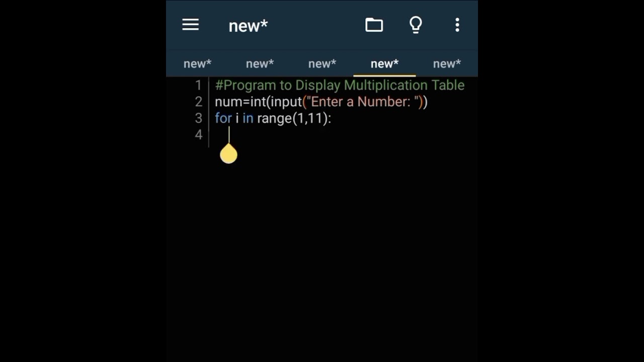 Python Program to Display Multiplication Table