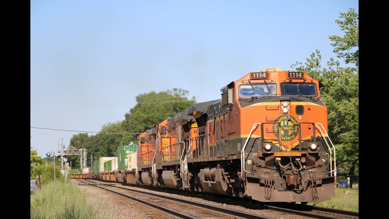 (HD) Rare BNSF H1 C44-9W Leads an All-BNSF 23k Over the Patriot Corridor! [6-11-18]