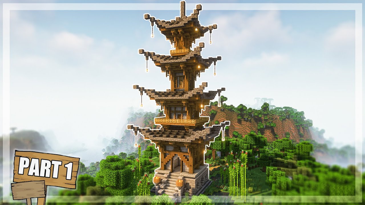 Minecraft: How to Build a Japanese Temple / Tower - [Tutorial 1/2 ...