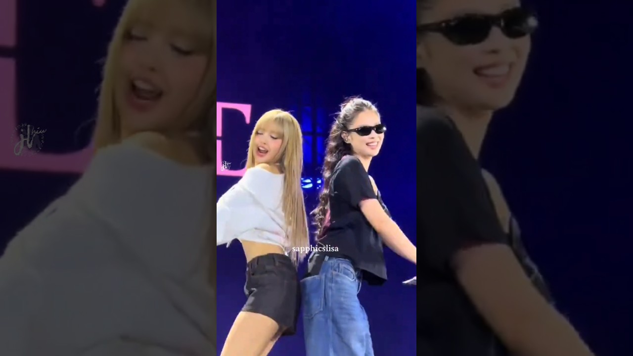 Jenlisa Butt Bump?! 🍑 #Jenlisa #blackpink  #lisajennie #deadlineworldtour #paris #fypシ