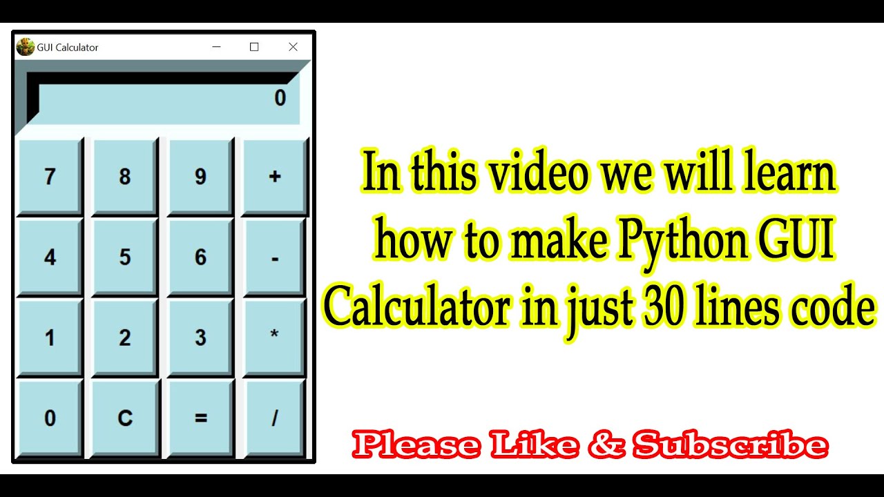 Python: Basic GUI Calculator with tkinter module || vs code ||