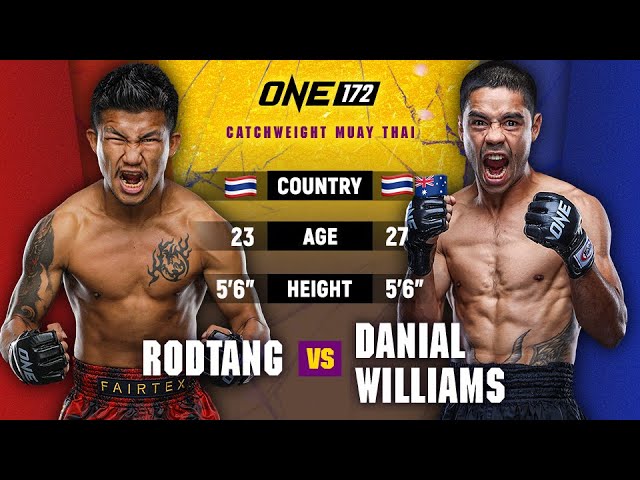 Rodtang: FREE FULL FIGHT: Rodtang Jitmuangnon, Danial Williams pull out ...